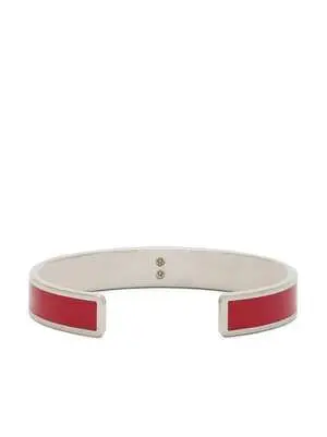 Dolce & Gabbana Logo-plaque Cuff Bracelet - Silver