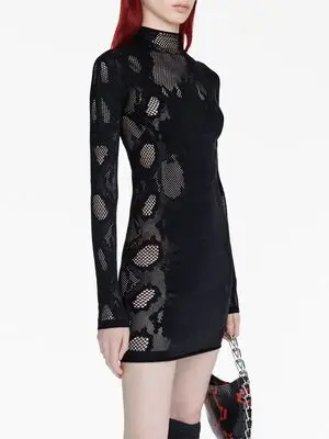 DION LEE Cobra Semi-sheer Lace Minidress