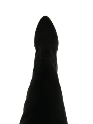 Casadei Flora 140mm Platform Boots - Black