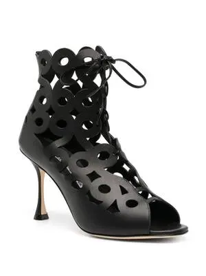 Manolo Blahnik Taralo 90mm Cut-out Boots