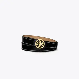 Tory Burch Tory Burch 1" Miller Belt Black/gold