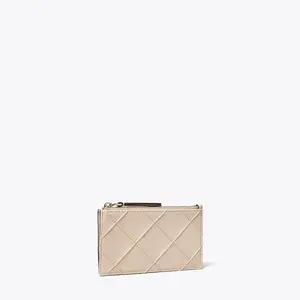 Tory Burch Tory Burch Fleming Zip Card Case Soft Pink