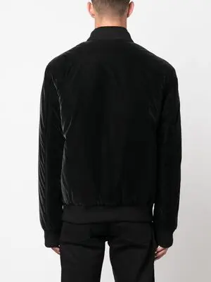 Philipp Plein Logo-patch Zip-up Bomber Jacket - Black