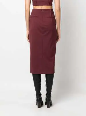 Patrizia Pepe Pleat-detailing High-waisted Skirt