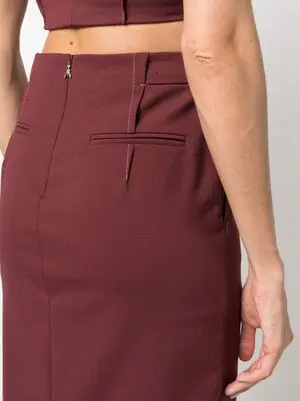 Patrizia Pepe Pleat-detailing High-waisted Skirt