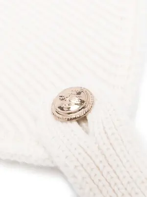 BARRIE Ribbed Cashmere Hat - White