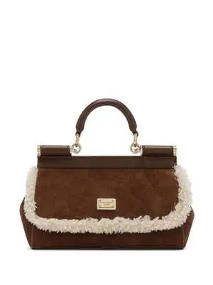 Dolce & Gabbana Small Sicily Tote Bag - Brown