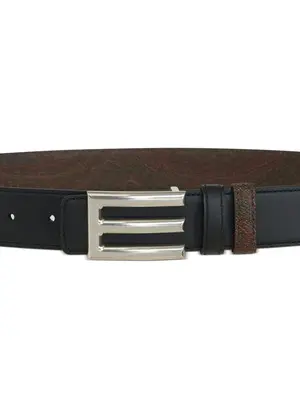 Etro Logo-buckle Reversible Leather Belt