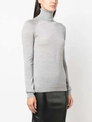 ARMARIUM Roll-neck Fine-knit Jumper - Grey