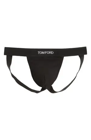 TOM FORD Logo Jacquard Stretch Cotton Jockstrap