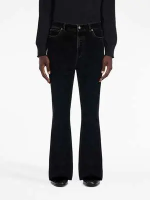 FERRAGAMO Logo-patch Straight-leg Trousers