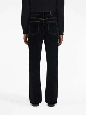 FERRAGAMO Logo-patch Straight-leg Trousers