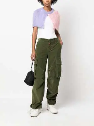 Dsquared2 Pointelle-knit Brushed Wool Top