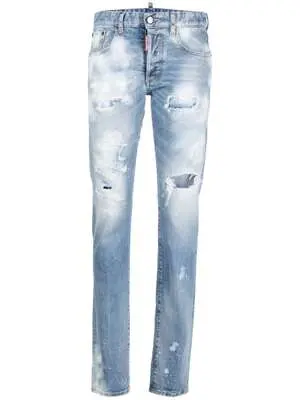 Dsquared2 Distressed-effect Straight-leg Jeans
