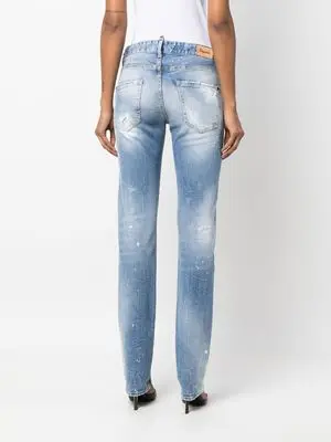 Dsquared2 Distressed-effect Straight-leg Jeans