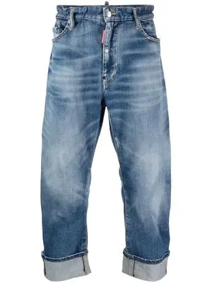 Dsquared2 Logo-print Cropped Jeans