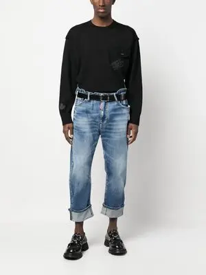 Dsquared2 Logo-print Cropped Jeans