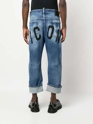 Dsquared2 Logo-print Cropped Jeans