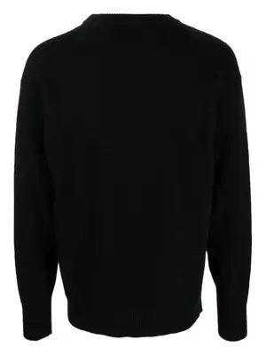 NUUR Crew-neck Knitted Jumper - Black