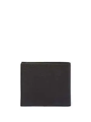 Prada Pebbled-texture Logo-plaque Wallet - Black
