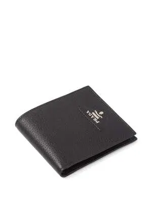 Prada Pebbled-texture Logo-plaque Wallet - Black