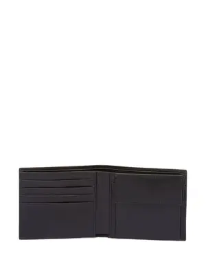 Prada Pebbled-texture Logo-plaque Wallet - Black