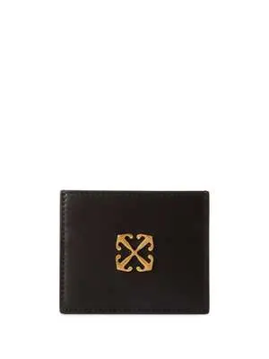 Off-White Jitney Leather Card Holder - Black