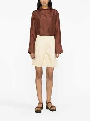 Soeur Valse High-neck Silk Blouse