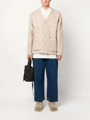 Studio Nicholson Cropped Wide-leg Jeans - Blue