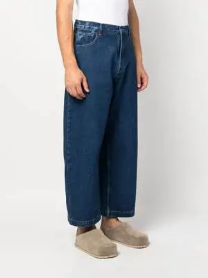 Studio Nicholson Cropped Wide-leg Jeans - Blue