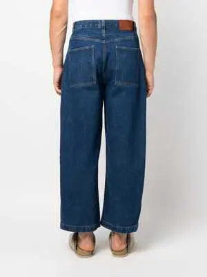 Studio Nicholson Cropped Wide-leg Jeans - Blue