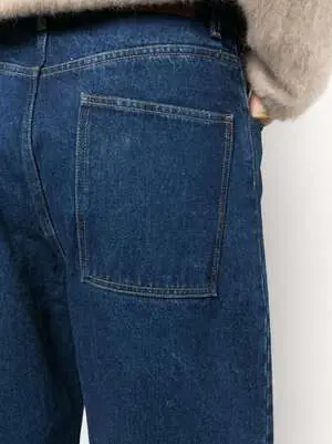 Studio Nicholson Cropped Wide-leg Jeans - Blue