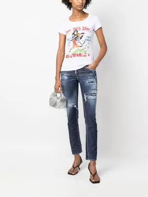 Dsquared2 Distressed-effect Skinny Jeans - Blue