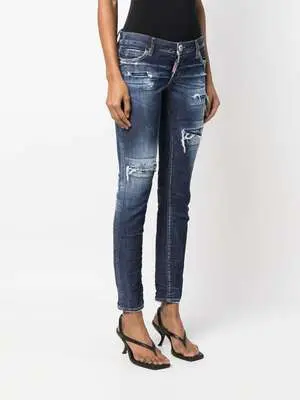 Dsquared2 Distressed-effect Skinny Jeans - Blue