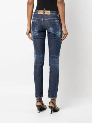 Dsquared2 Distressed-effect Skinny Jeans - Blue