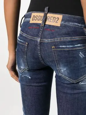 Dsquared2 Distressed-effect Skinny Jeans - Blue