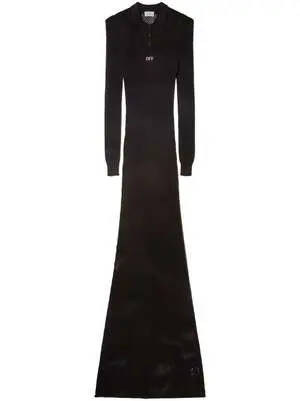 Off-White Netted Maxi Polo Dress
