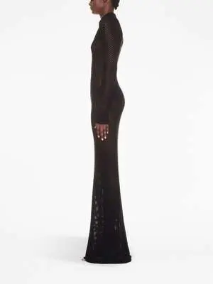 Off-White Netted Maxi Polo Dress