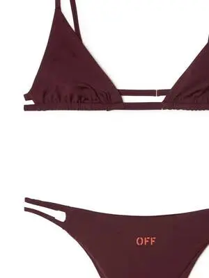 Off-White Triangle Bikini Set