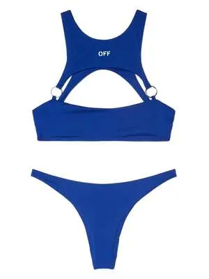 Off-White Logo Bikini Set - Blue