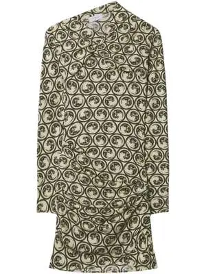 Off-White Moon-print Asymmetrical Dress