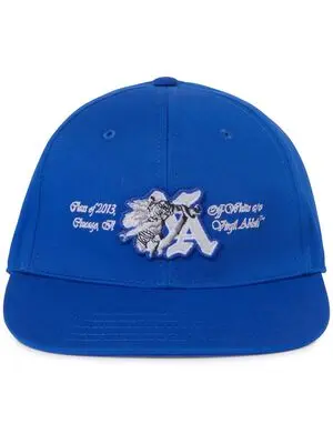 Off-White Logo-appliqué Cotton Baseball Cap - Blue