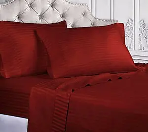 SUPERIOR 400tc Egyptian Cotton Stripe Sheet Set, Twin - One-color