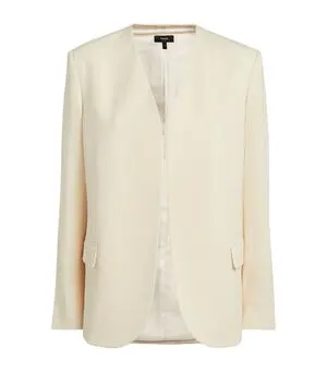 Theory Theory Admiral Crepe Collarless Blazer Neutral