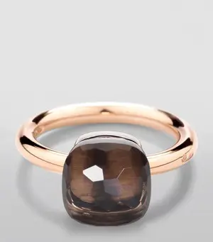 Pomellato Mixed Gold And Smoky Quartz Nudo Classic Ring - Brown