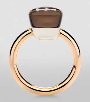 Pomellato Mixed Gold And Smoky Quartz Nudo Classic Ring - Brown