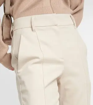 Brunello Cucinelli Cotton-blend Slim Pants - Beige