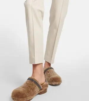 Brunello Cucinelli Cotton-blend Slim Pants - Beige