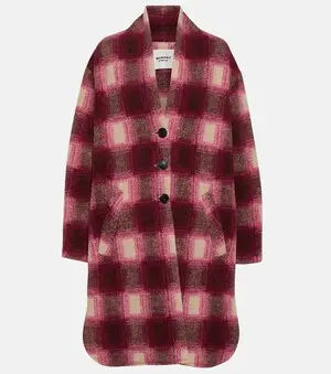 MARANT ETOILE Gabriel Checked Wool-blend Coat - Multicoloured