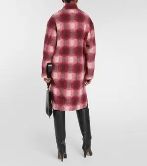 MARANT ETOILE Gabriel Checked Wool-blend Coat - Multicoloured